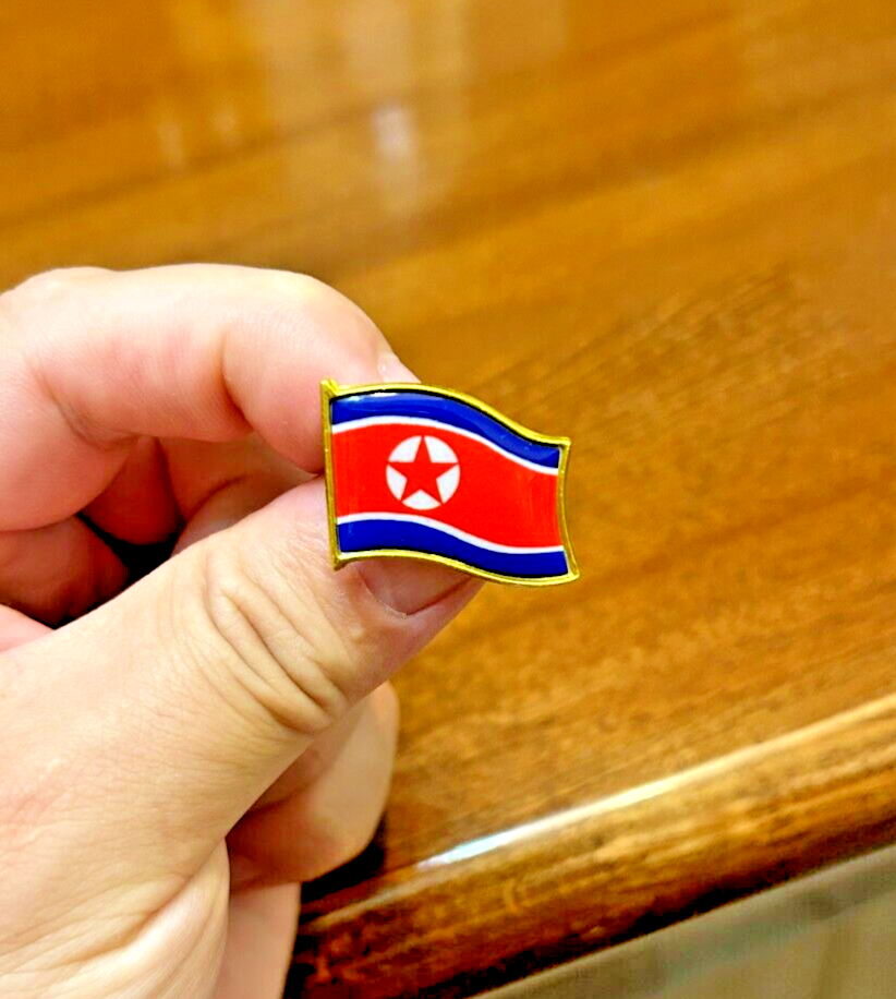 DPRK pin badge of national flag | eBay