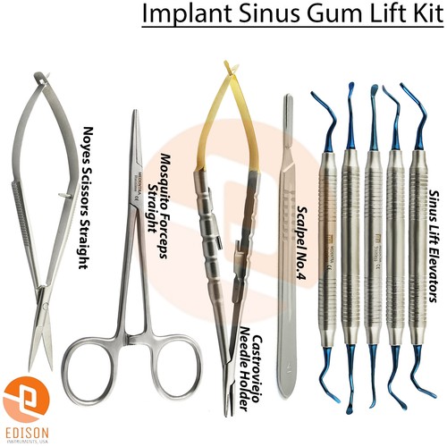 9Pcs Dental Implant Sinus Gum Lift Kit Periodontal Tunneling Procedure ...