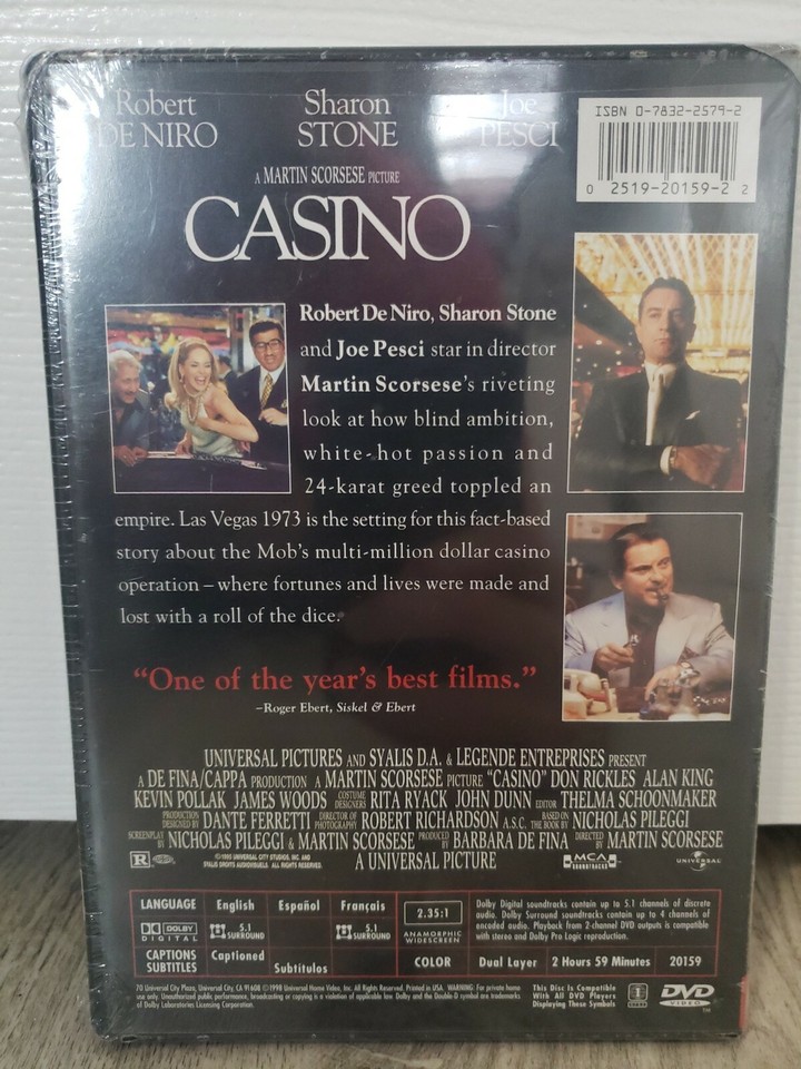 Casino (DVD, 1998) Widescreen Edition. NEW and FACTORY SEALED ...