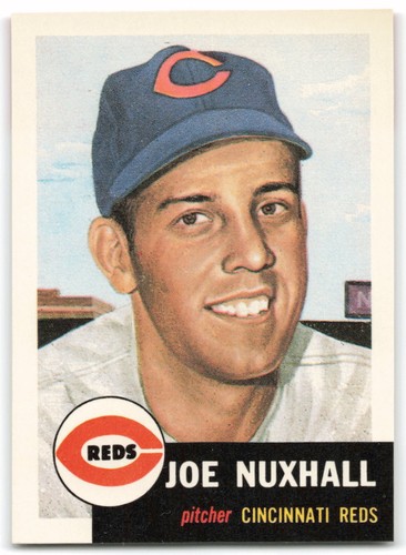 1991 Topps Archives 1953 #105 Joe Nuxhall Bio white text Cincinnati ...