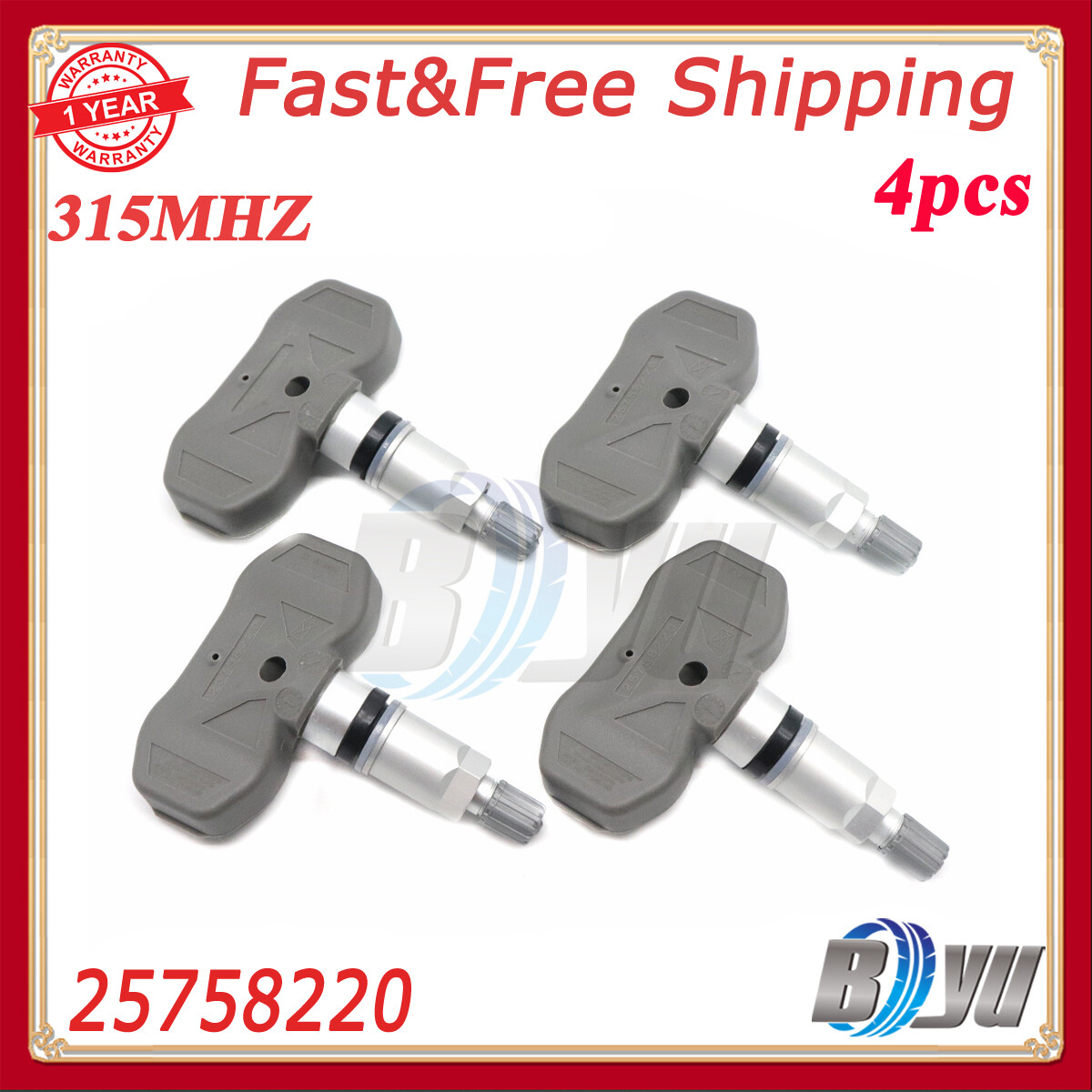 4X TPMS Tire Pressure Sensor 25758220 For Cadillac XLR STS for Chevy ...