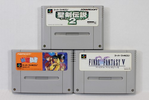Lot 3 Yu Yu Hakusho Seiken 2 Secret of Mana Final Fantasy V 5 SFC Super ...