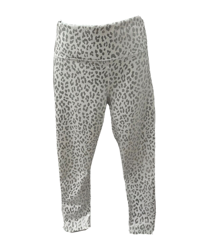 Fabletics Silver Cheetah Leggings Small Metallic Leopard Print Pant | eBay