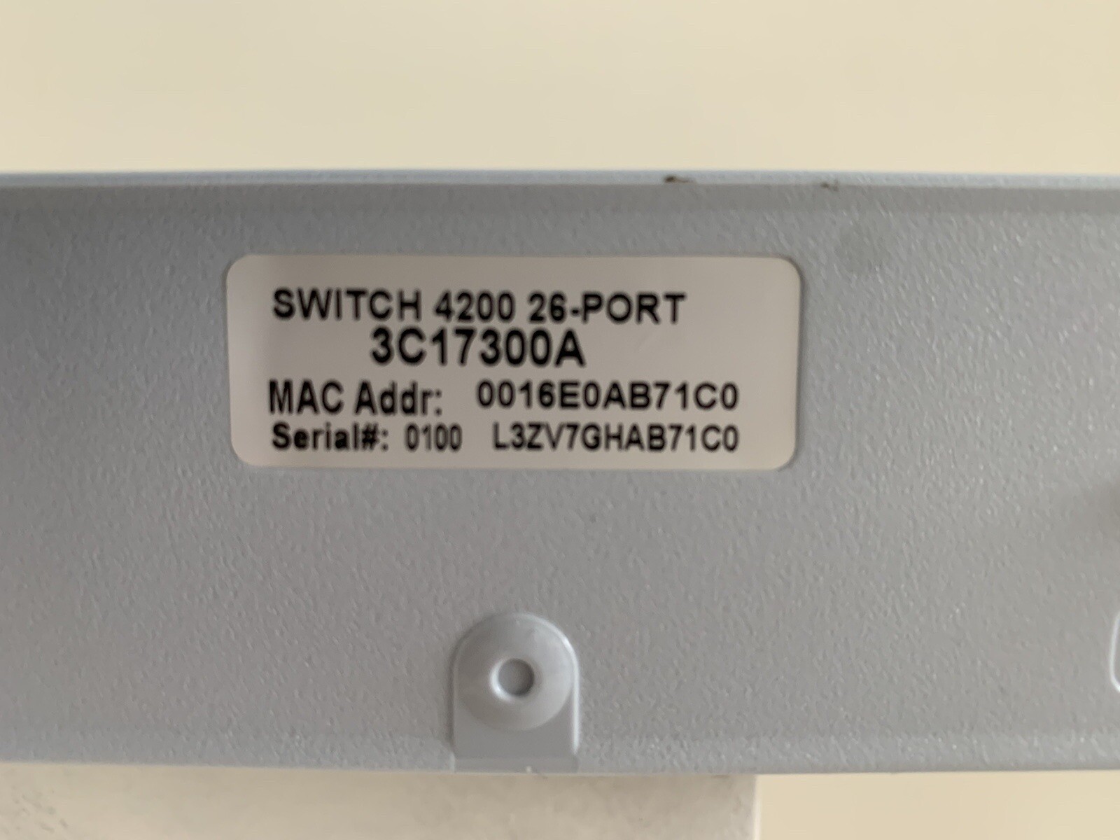 3COM 3C17300A SUPERSTACK 3 4200 10/100 LAN 26-PORT ETHERNET SWITCH W/O ...