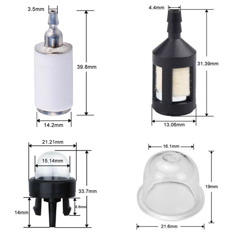 Universal Fuel Line Hose Tube Fuel Primer Bulb Kit For Strimmers ...
