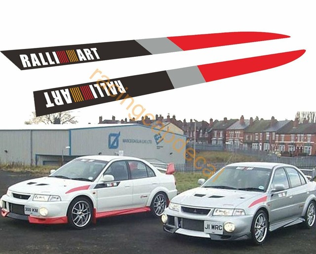 Ralliart Evolution extreme Stripe Decal Sticker mitsubishi lancer evo 6 ...