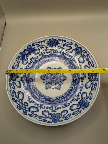 Antique Chinese 18th century blue and white eight treasures pattern ...