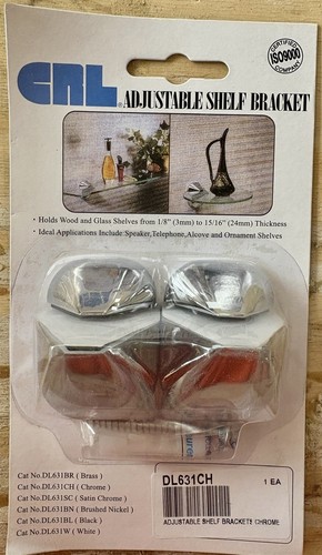 CRL Glass & Wood Adjustable Shelf Brackets 1/8” (3mm) - 15/16th (24mm ...