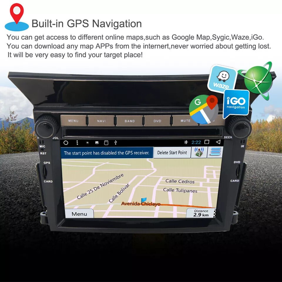 6.2" Car Stereo Radio Auto Android Carplay 【6+128GB】For Honda Pilot ...