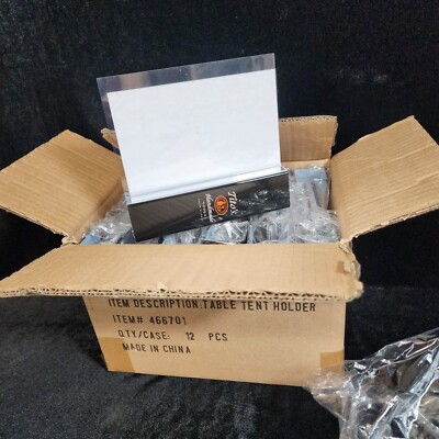Full case (12) of Tito's Handmade Vodka Table specials stands. Bar ...