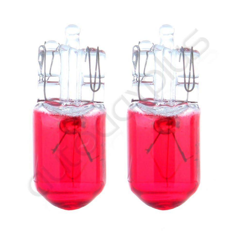 10PCS RED T10 HALOGEN 168 194 1/2" TWIST LOCK SOCKETS INSTRUMENT ...