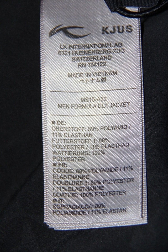 KJUS Men's Formula DLX Jacket MS15-A03 - Size 54 XL (US 44) - Black ...