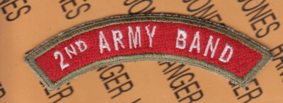 US Army 2nd ARMY BAND ~4" tab patch c/e | eBay
