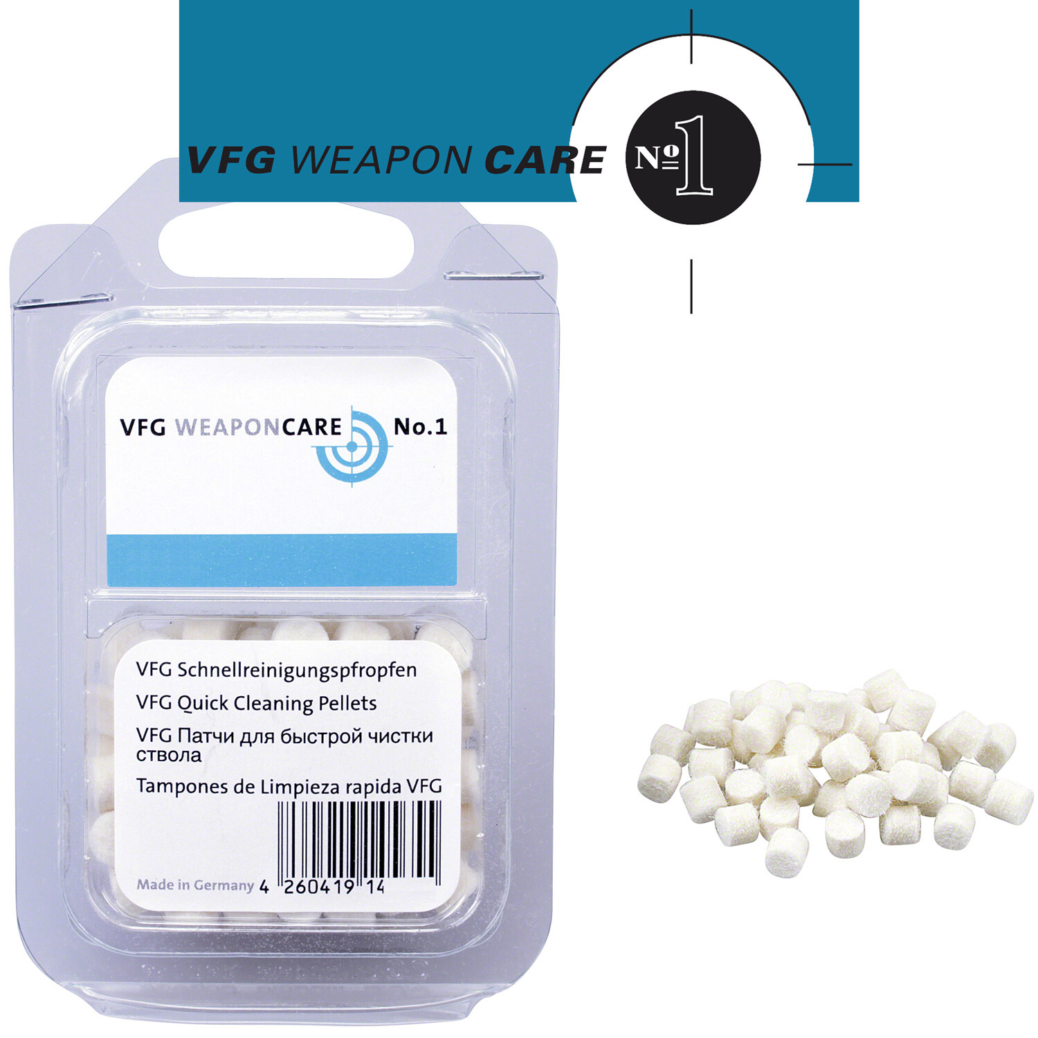 VFG Discofelt Barrel Felt Air Gun Rifle Quick Cleaning Pellets .177 .20 ...