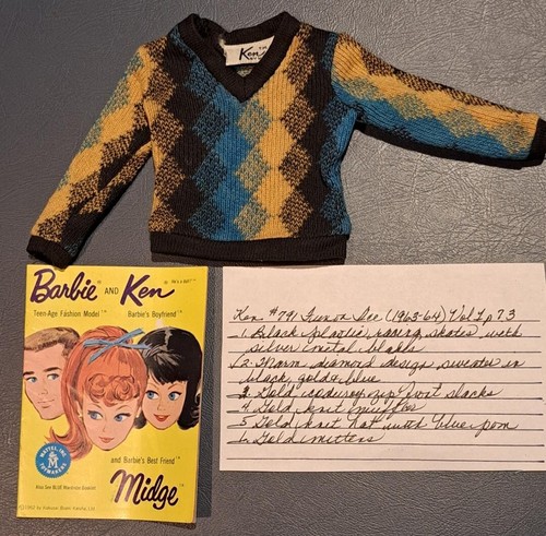 KEN VINTAGE FUN ON ICE #791 (1963-1964) SWEATER C9+ TO C10 CONDITION ...