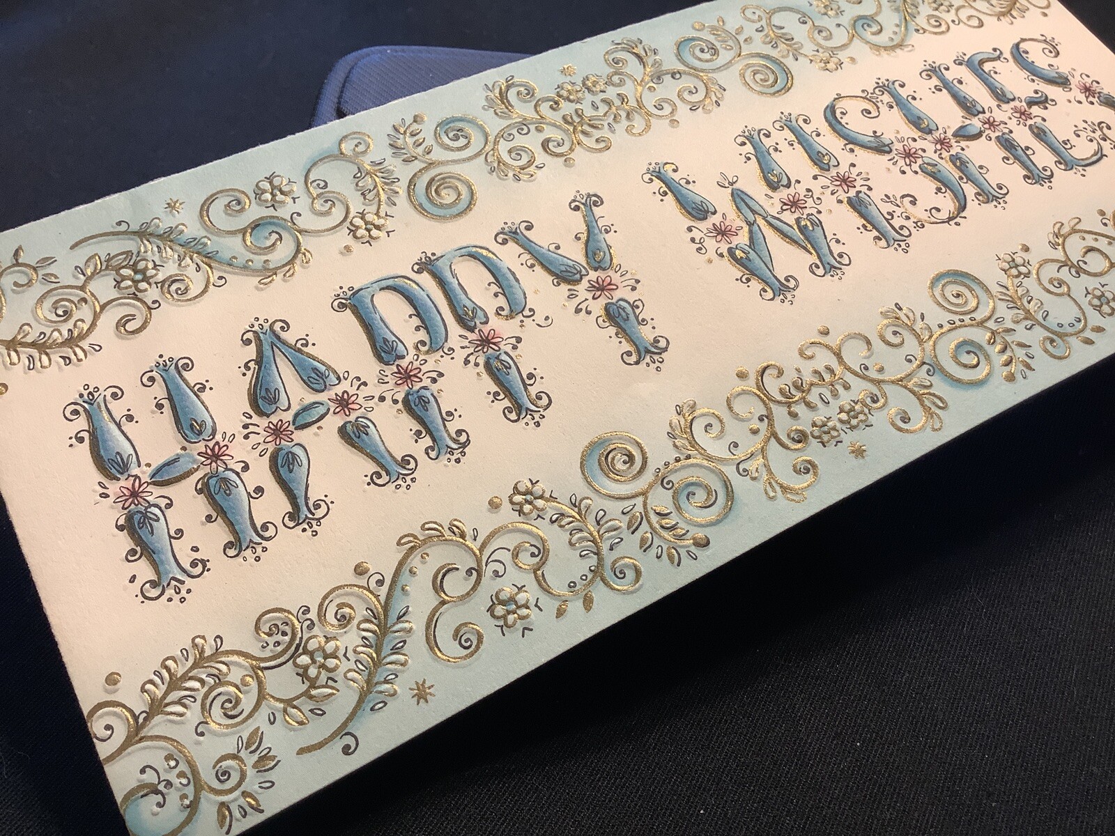 #2003🌟Vintage ‘59 “HAPPY WISHES” Birthday Whimsy Gold Swirls Greeting ...