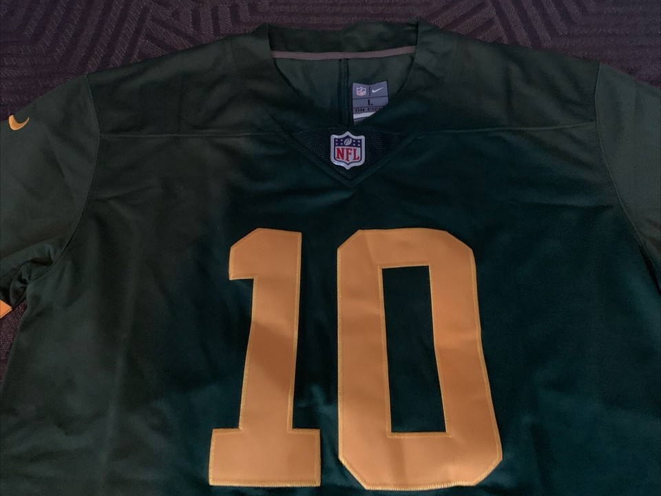 Jordan Love Stitched Jersey Green Bay Packers #10 Medium Throwback ...