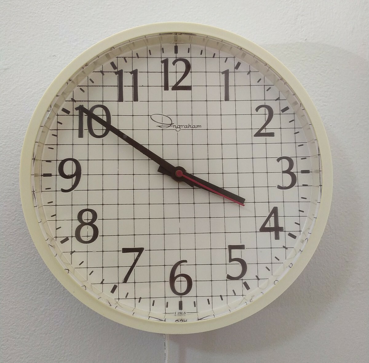 VINTAGE RETRO INGRAHAM round WALL CLOCK office ELECTRIC MODEL 30-556 | eBay