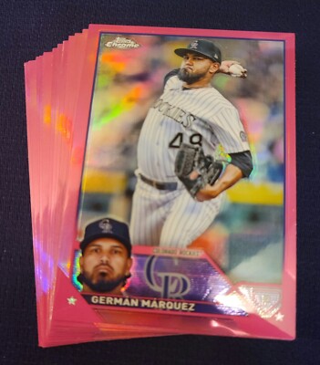 2023 Topps Chrome Baseball PINK REFRACTOR You Pick - Complete Your Set ...