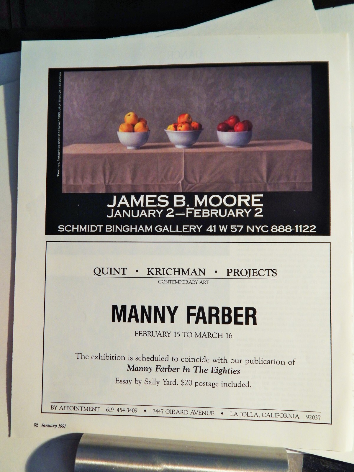 JAMES B MOORE ART PIECES VTG ORIG 1991 ADVERTISEMENT | eBay