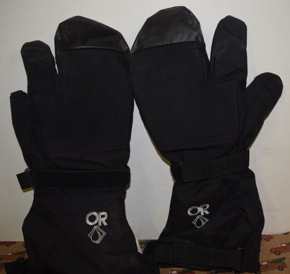 *OR outdoor research trigger finger mitten black size XXL gore-tex w ...