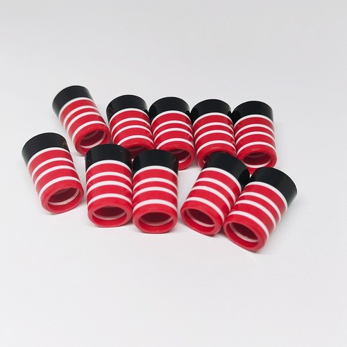 10pcs Custom Red/White Stripe Golf Iron Ferrule .370 Iron Club Shaft ...