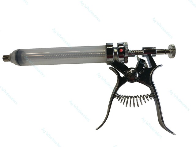 5ml CONTINUOUS NEEDLE VACCINATOR INJECTION DRENC GUN C/W 48 NEEDLES ...