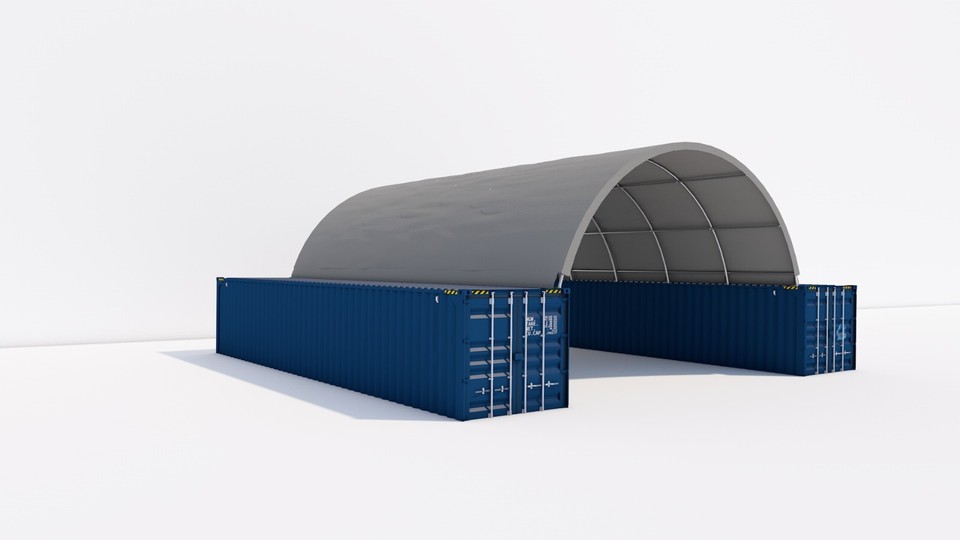 26W-40L-10H (ft) Shipping Container Roof Quonset Hut Shed Hoop Barns ...