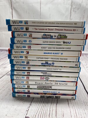 Nintendo Wii U EMPTY CASE LOT 15 Cases Zelda Smurfs Kirby Mario Toad ...