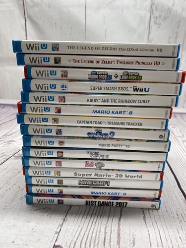 Nintendo Wii U EMPTY CASE LOT 15 Cases Zelda Smurfs Kirby Mario Toad ...