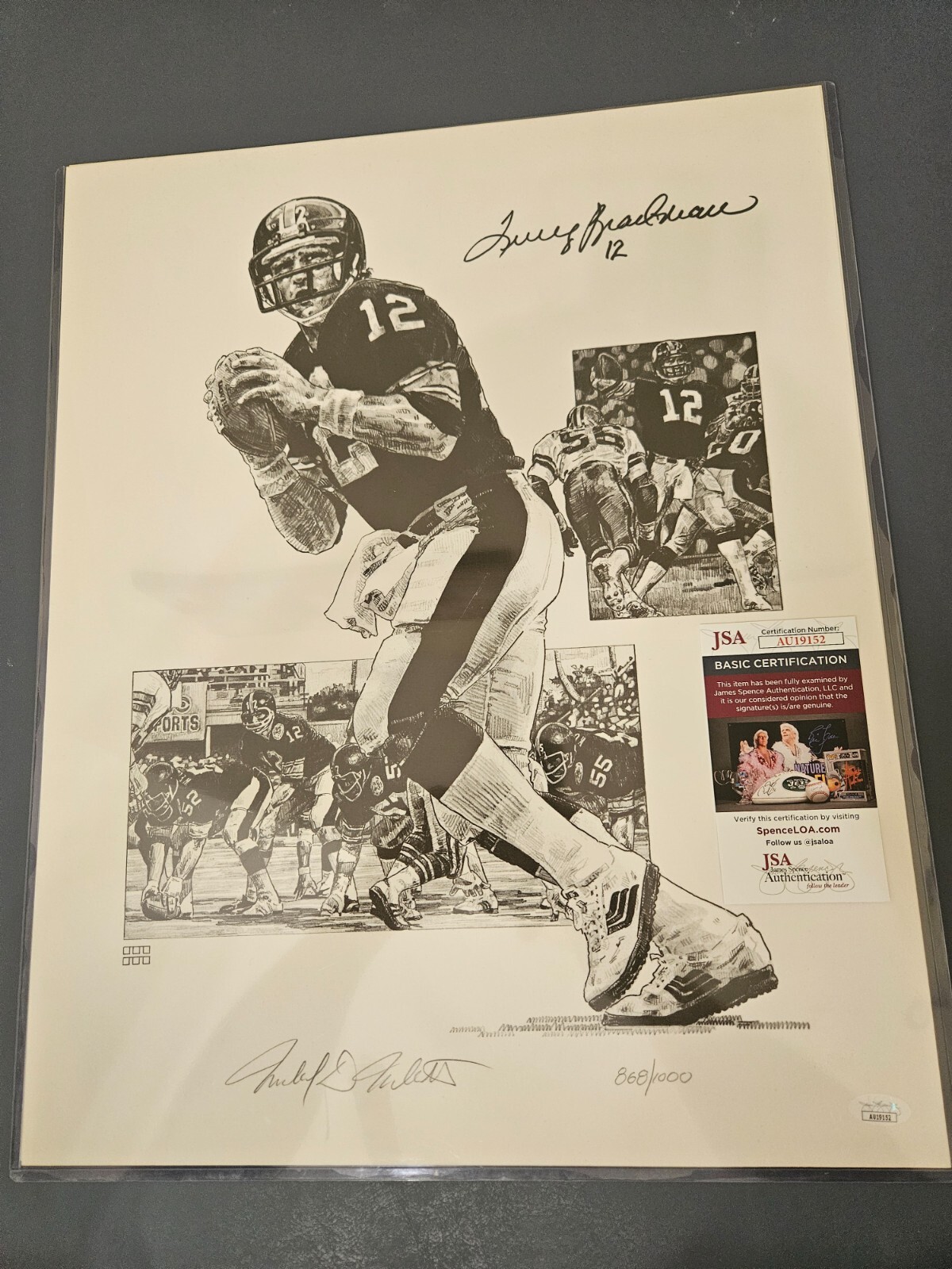 TERRY BRADSHAW "12" Lithograph by Michael Mallett Signed & Numbered ...