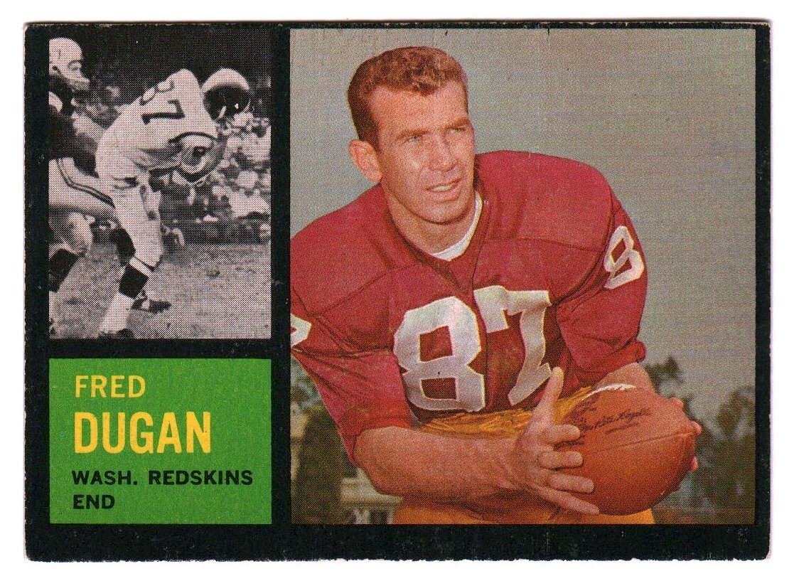 1962 Topps #170 Fred Dugan, Washington Redskins | eBay