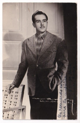 CUBAN SOAP OPERAS TZAR ACTOR ARQUIMIDES RIVERO SIGNED PC CUBA 1950s ...