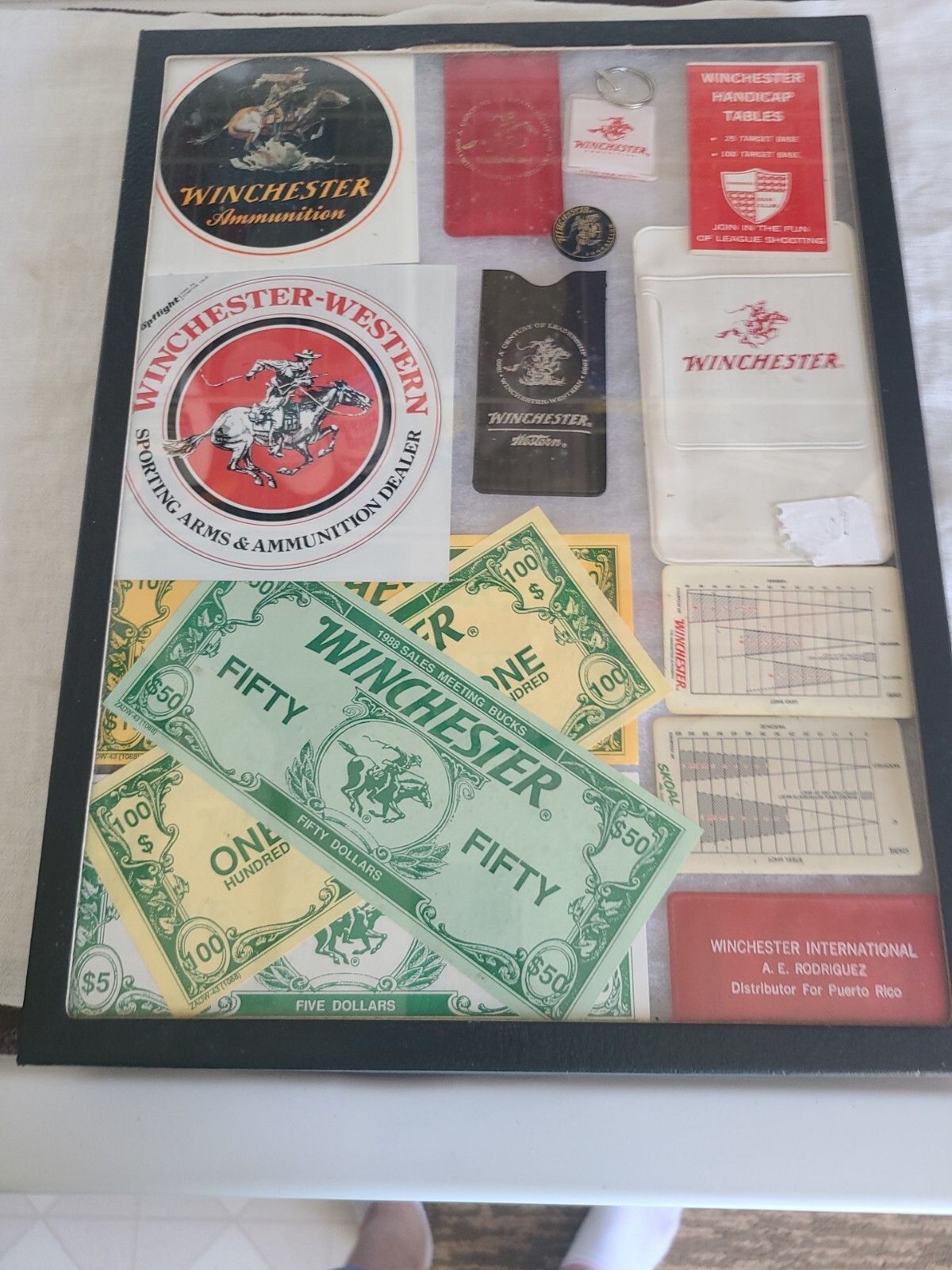 WINCHESTER AMMUNITION MISC. ADVERTISING PC'S(LOT OF 17)IN A CARDBOARD ...