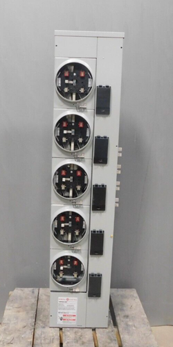 GE 5-Gang Meter Stack MEG 800A / 125 Amp 3ph/1ph Ringless Socket 5-Jaw ...