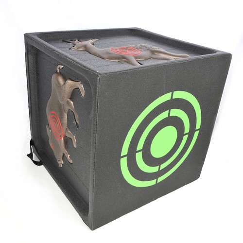 6 Side Archery Targets 3D Animal Cube Foam Block 42cm Bow Arrow ...