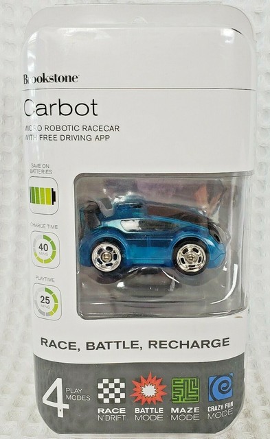 3 Brookstone Carbot Micro Robotic Race Cars Green 1 Blue Old Stock for ...