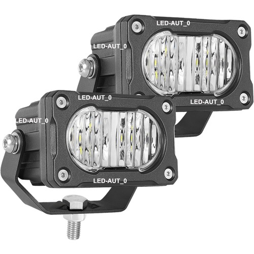 2x 3inch LED Cube Pods Work Light Bar Flood Beam Driving Fog Offroad ...