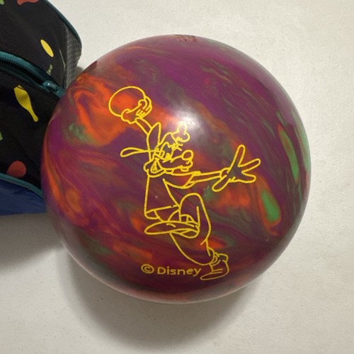 Brunswick Disney Goofy Cosmic Bowling Ball PLA7360 With Brunswick Bag ...