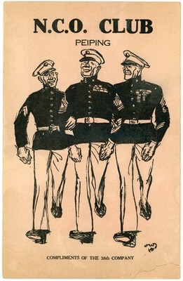 1936 US Marine Corps NCO Club Menu Peking China #6T | eBay