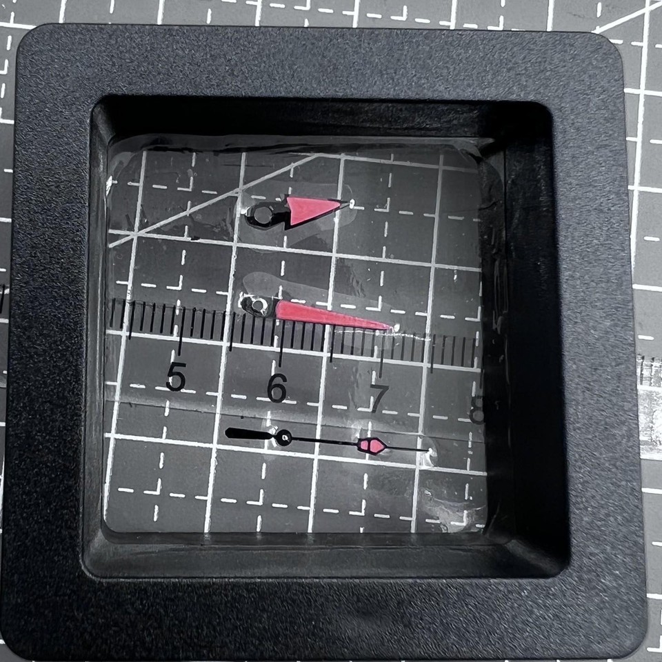 Black Trim C3 Red Lume Watch Hands Set for NH34 NH35 NH36 NH38 NH39 ...