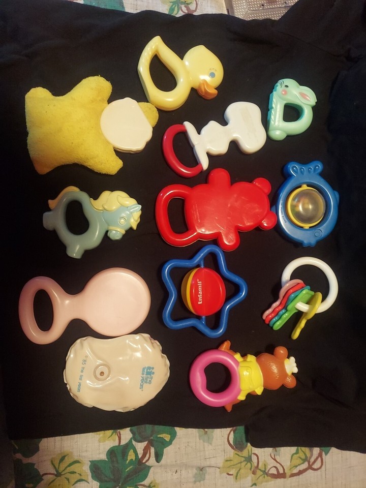 Lot of Vintage Baby Toys Rattles 1950s-1985 | eBay