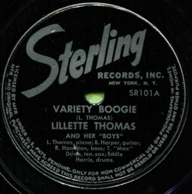 LILLETTE THOMAS (Variety Boogie / That's What Happened) R&B/SOUL 78 RPM RECORD | eBay