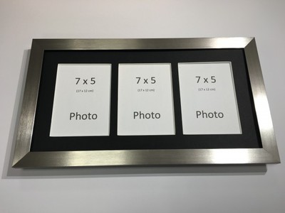 Multi App Photo Frame Silver-Holds 3 x 7''X5'' Choose from 4 mount ...