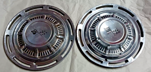 PAIR 1959 Chevy Impala Belair 14 inch hubcaps wheel covers SET OF 2 | eBay