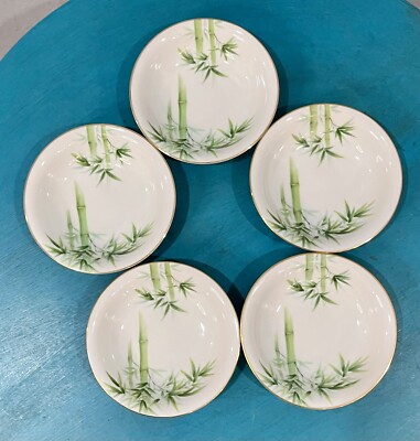 Set Of 5 NORITAKE Toki Kaisha 5.5” BOWL Bamboo Pattern Antique 1908-20 ...