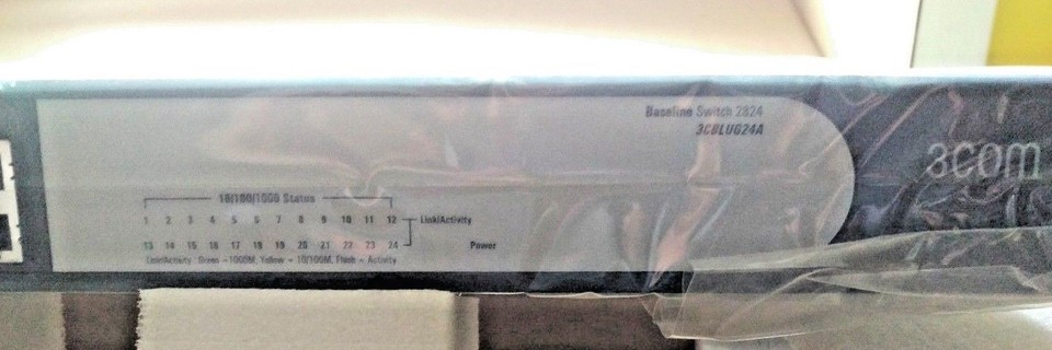 3Com Baseline Switch 2824 24 Port Model 3CBLUG24A / HP V1405-24G JD022A ...