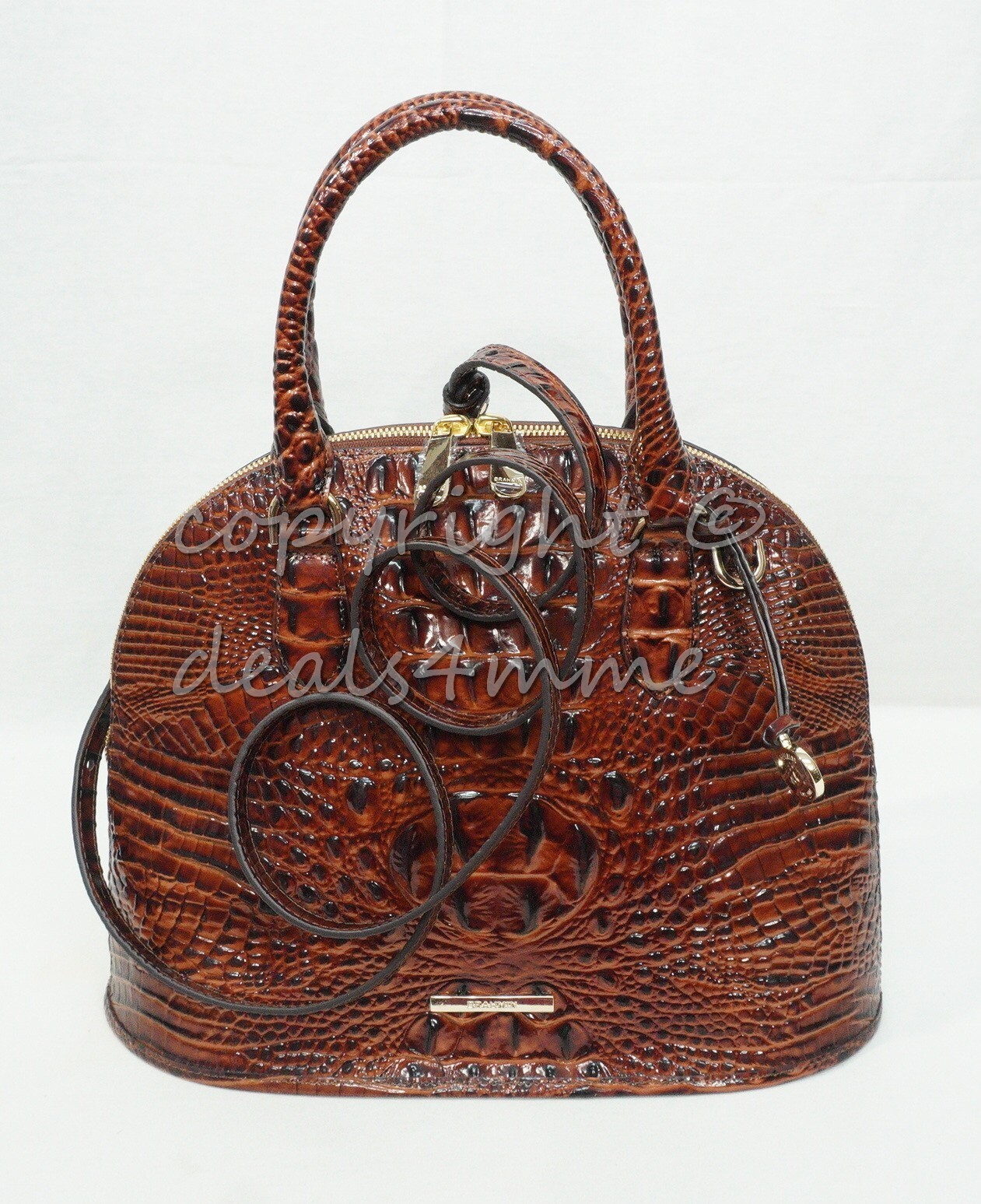 NWT Brahmin Georgina Satchel/Shoulder Bag in Pecan Melbourne | eBay