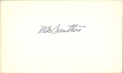 Mike Carruthers Signed 3x5 Index Card Cut 1968-72 Wichita Aeros ...