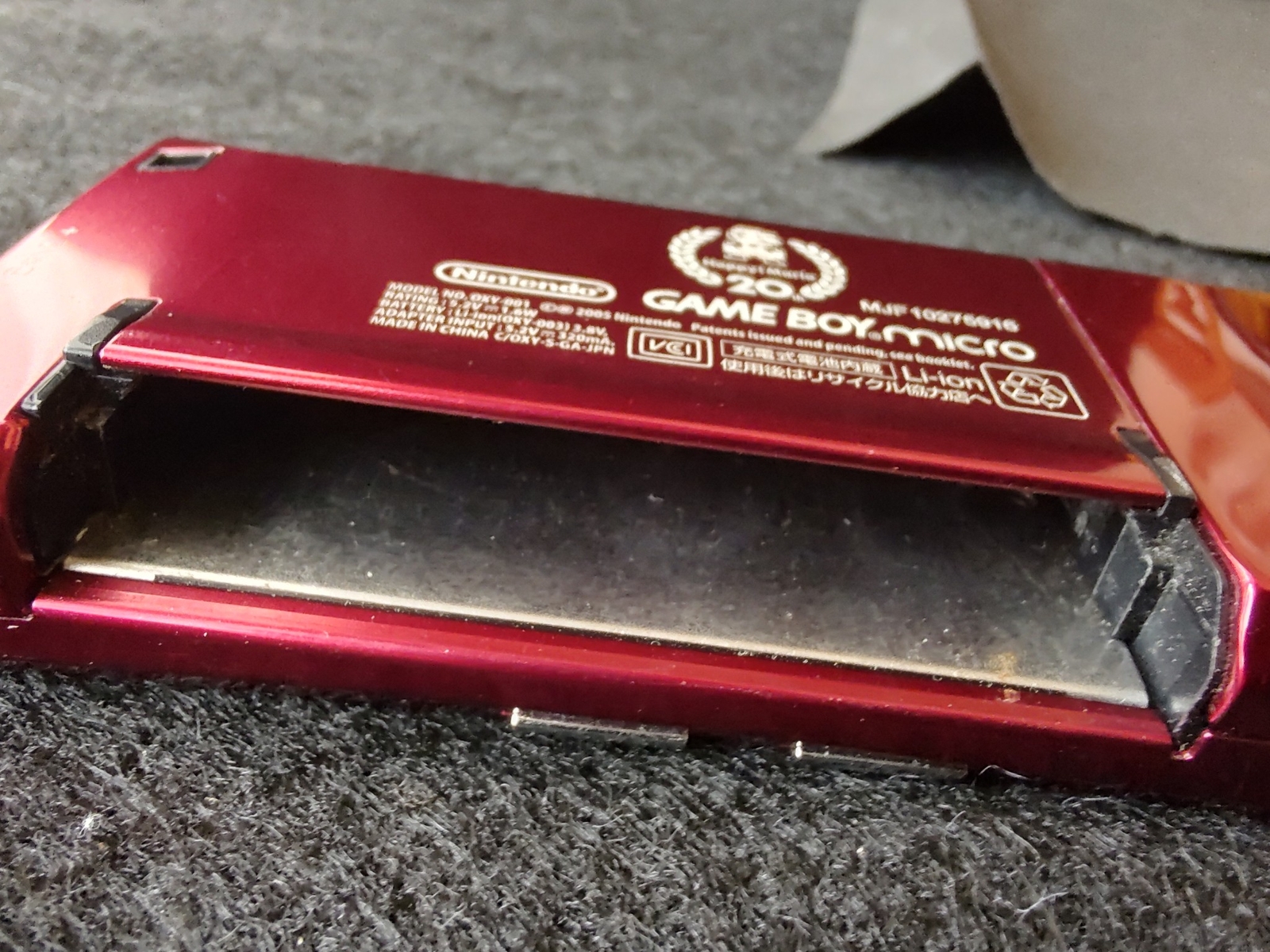 Nintendo Gameboy Micro Famicom 20th Anniversary Edition console OXY-001 ...